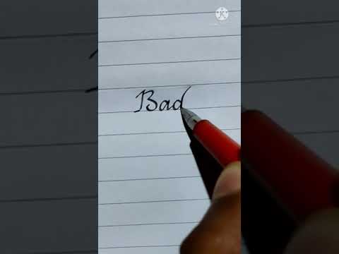Badal - name in beautiful english handwriting | calligraphy handwriting style practice | #shorts