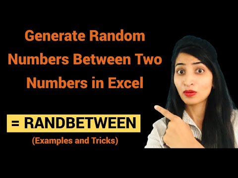 Generate Random Numbers Between Two Specific Numbers (RANDBETWEEN Function)
