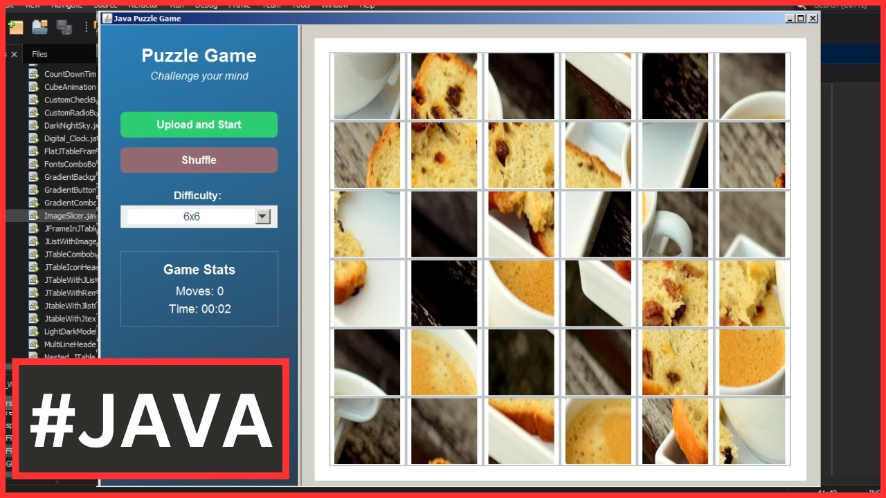 Java Project Tutorial - Make Puzzle Game Step by Step Using NetBeans | Image Puzzle In Java