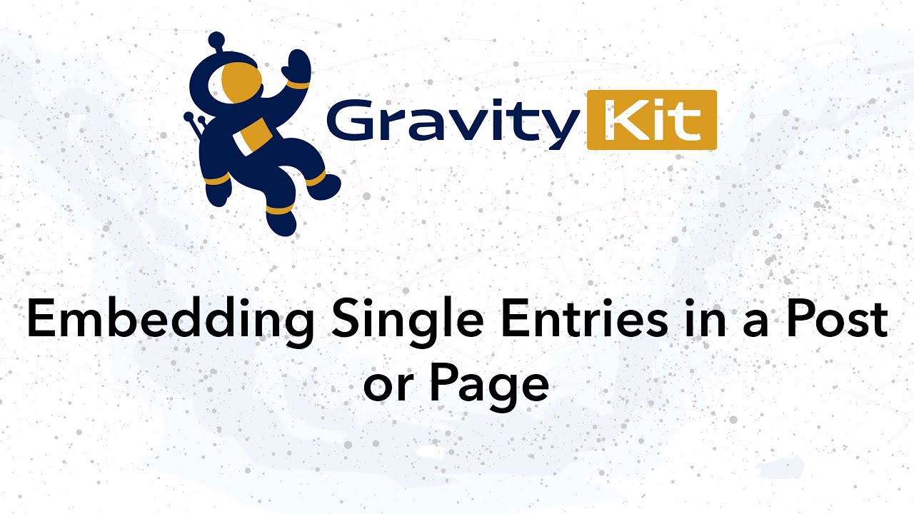Embedding Single Entries in a Post or Page