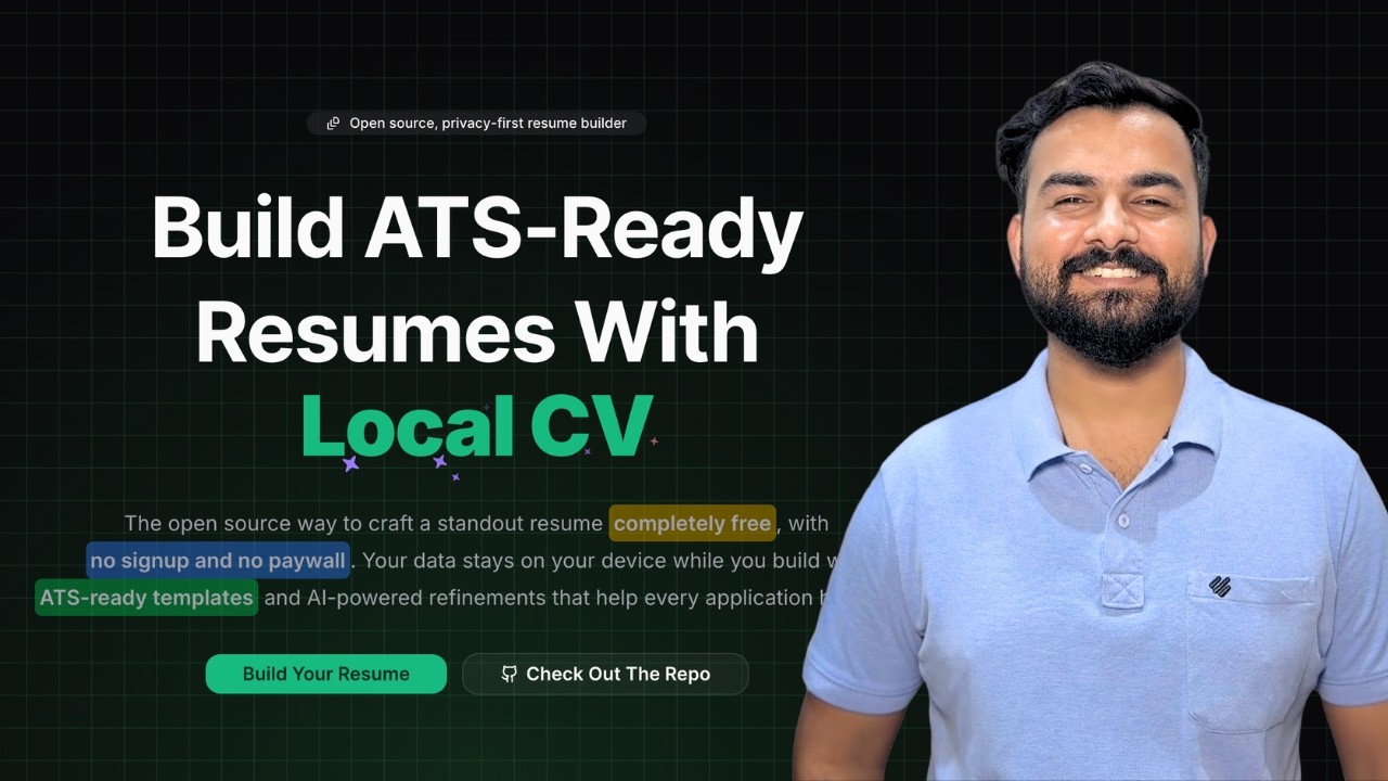 I built a Free AI Resume Builder That Runs 100% Locally (No Signup, No Tracking)