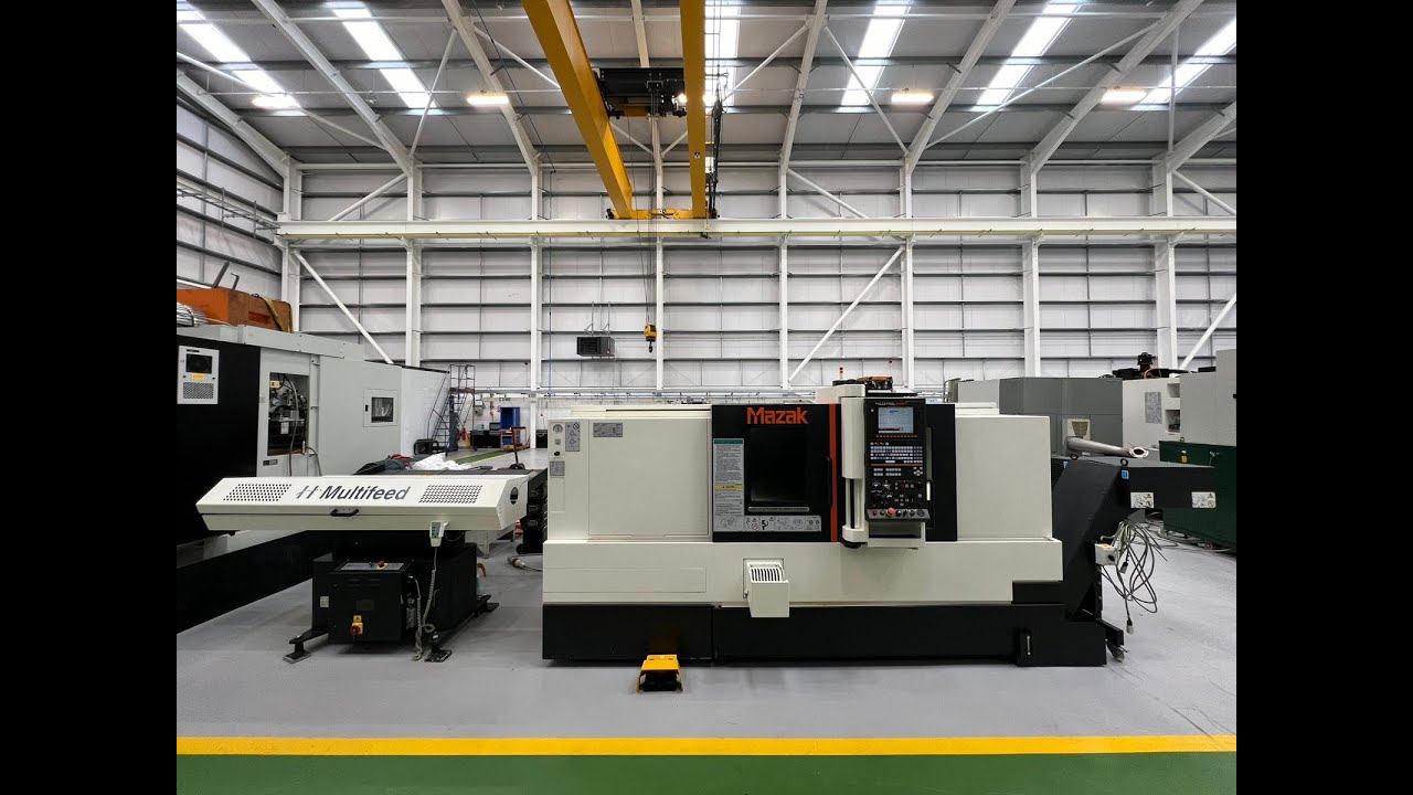 29780 MAZAK Quick Turn Smart 200M CNC Lathe Live Tooling & Hydrafeed Multifeed Barfeed  Year 2015
