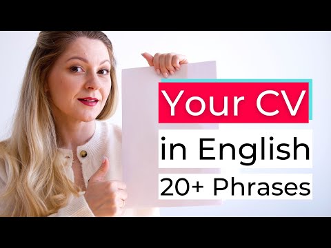 How To Write a CV in English? 20+ Phrases for a Resume in English | Learn English for life