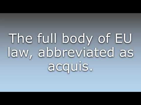 What does Acquis communautaire mean?