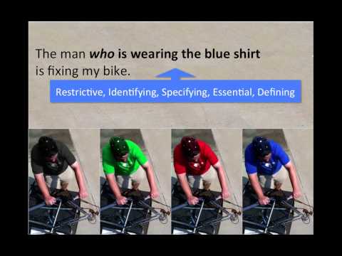 Restrictive vs Nonrestrictive Relative Clauses
