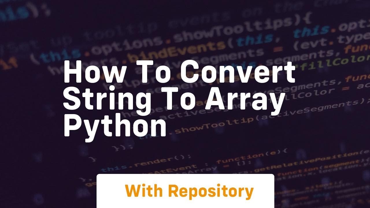 how to convert string to array python