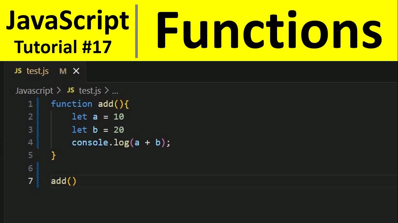 JavaScript Tutorial 17 - Functions in JavaScript | Programming For Beginners
