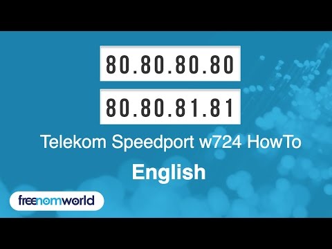 Freenom World Telekom Speedport w724 HowTo (English)