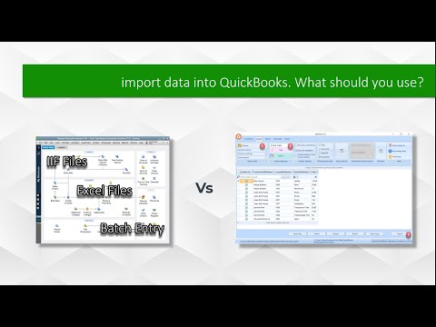 Import data into QuickBooks desktop. What should you use?