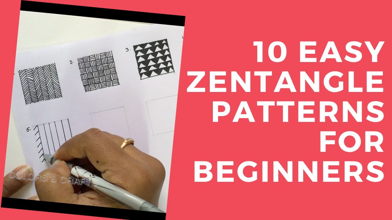 10 Easy Zentangle Patterns For Beginners | Step By Step easy Zentangle Patterns | Very Easy Patterns