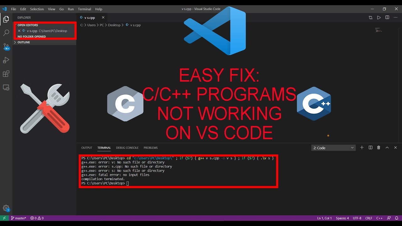 FIX: C/C++ PROGRAMS NOT RUNNING PROPERLY ON VS CODE (EASY FIX) | 100% WORKING