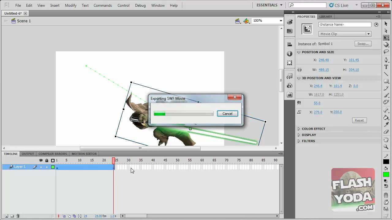 Flash CS5 Tutorial - Basic Motion Tween