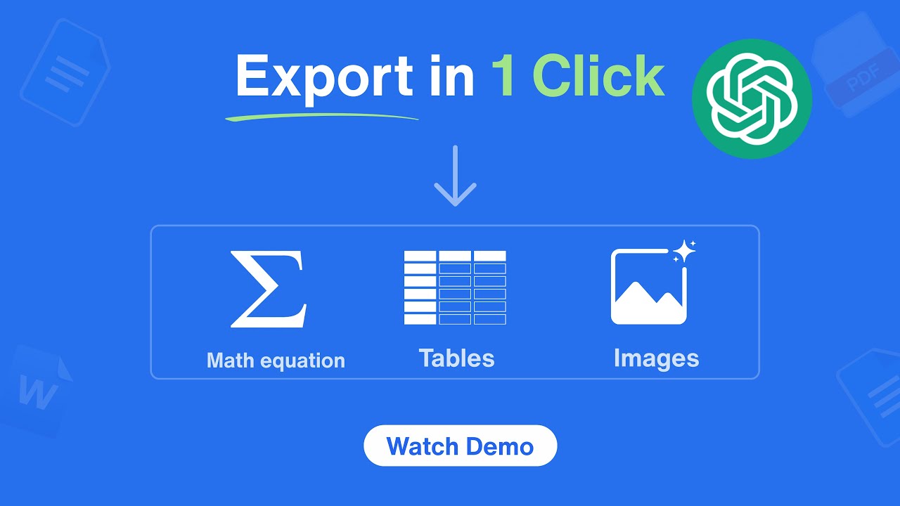 How to save ChatGPT Conversation as Google Docs  | 1 Click