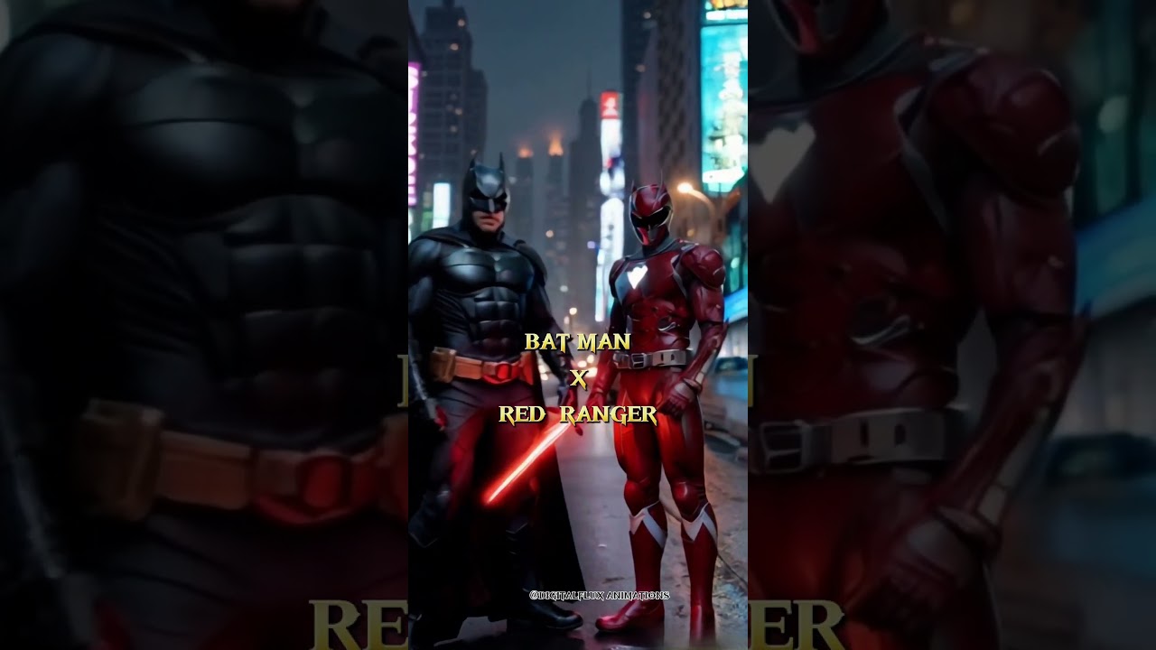 Super heroes X Power Rangers💀#ai #animation #hybrids #heroes #powerrangers #midjourney #marvel #dc