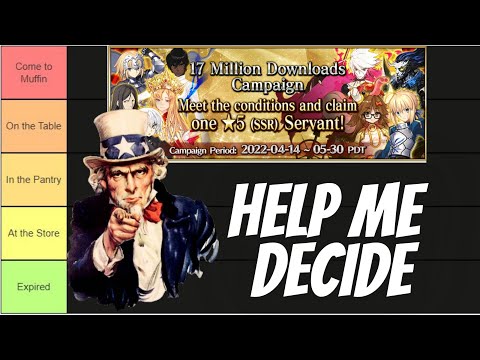 Who Should I Choose? [FGO NA 5 Star Ticket Tier list]