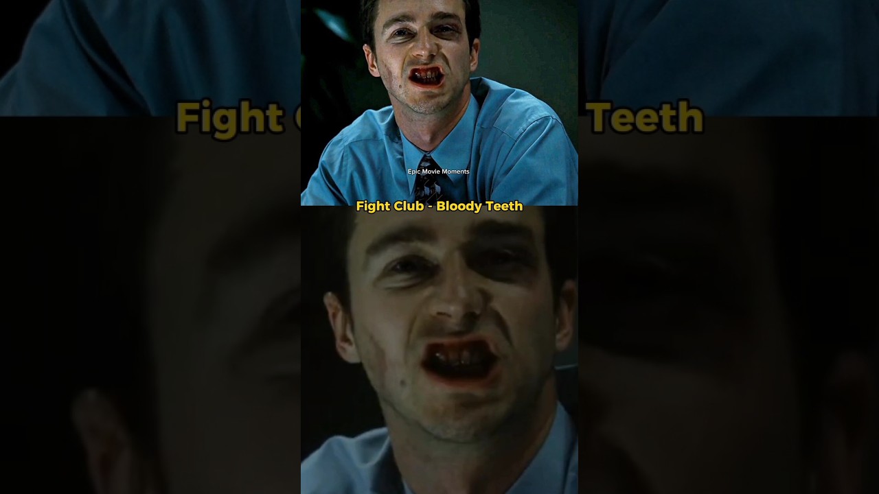 Fight Club - Bloody Teeth #movies #hollywood #movie