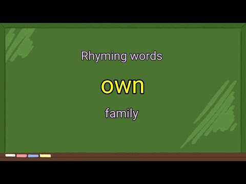 Rhyming words -own family