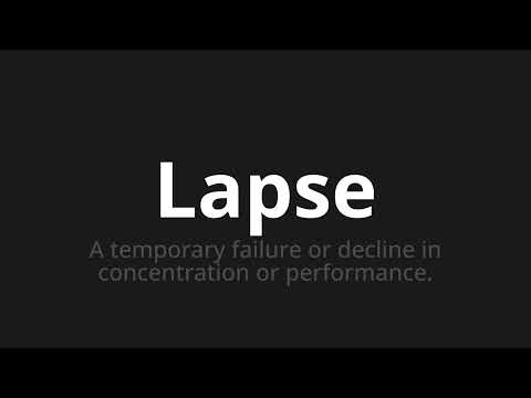 How to pronounce Lapse