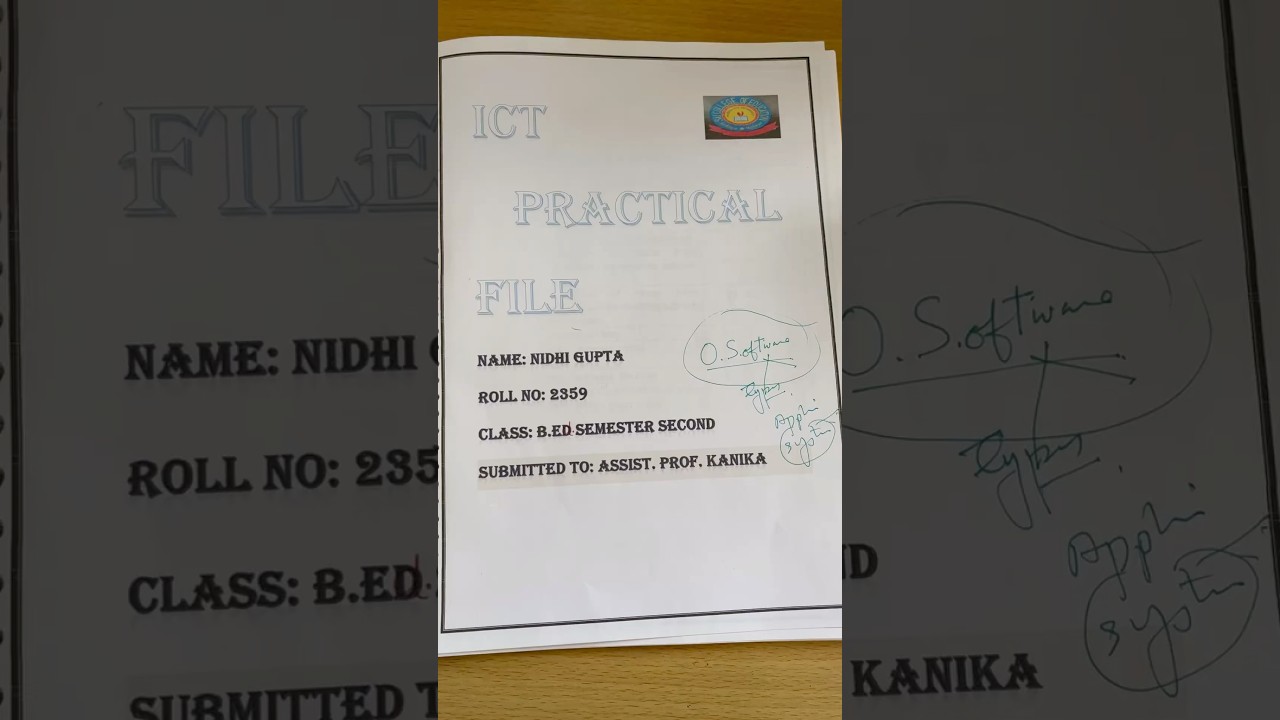 A Comprehensive Guide to Creating an ICT Practical File for B.Ed. Sem-2 ...