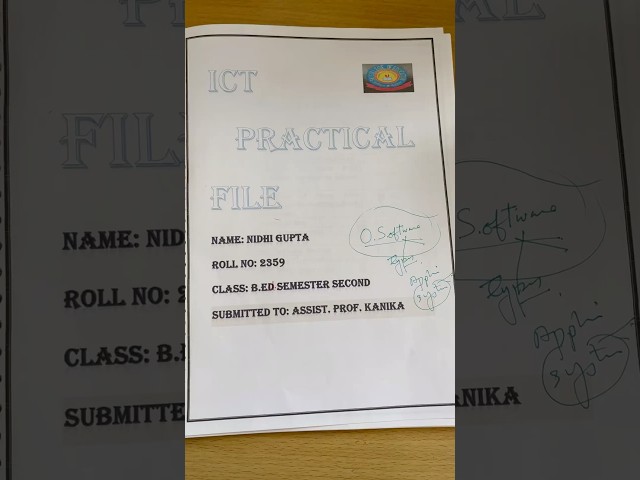 A Comprehensive Guide to Creating an ICT Practical File for B.Ed. Sem-2 ...