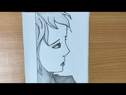 How to draw Anime Girl SadFace Drawing|| Easy Girl Drawing for Beginners step-by-step||Anime Girl ||
