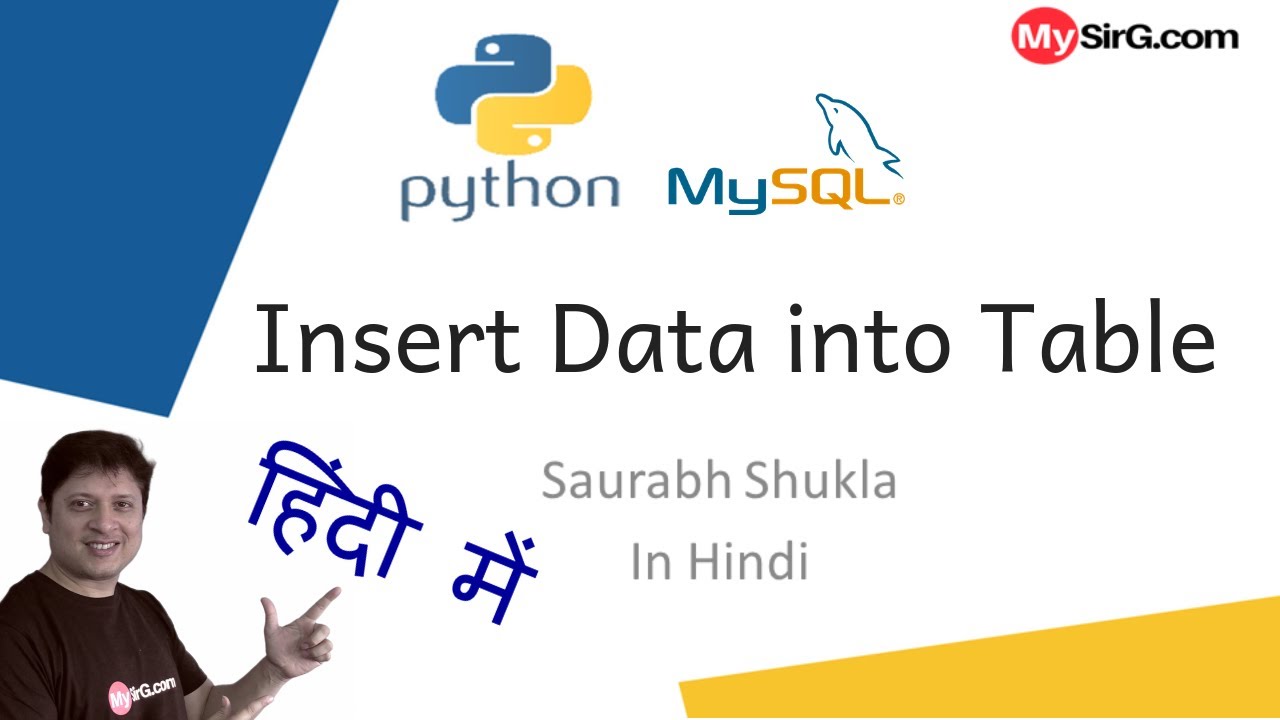 #4 Python-MySQL | Inserting Data into Table