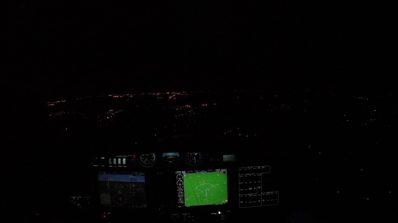 DA40NG night flight with ATC audio
