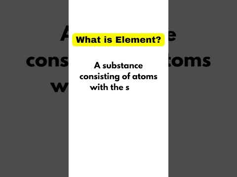 What is element?#short #definition
