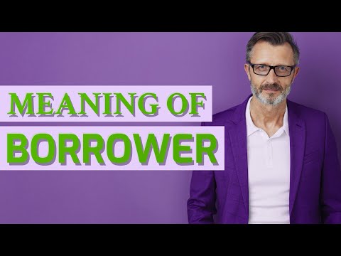 Borrower | Meaning of borrower 📖