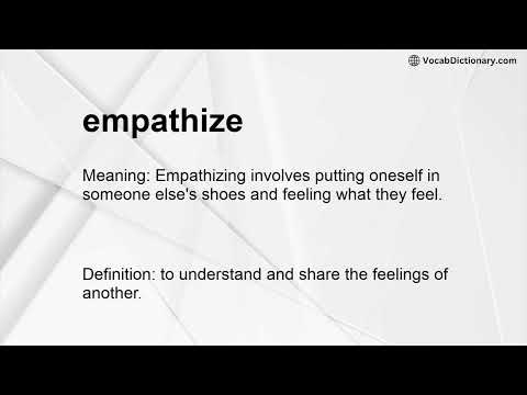 empathize Meaning