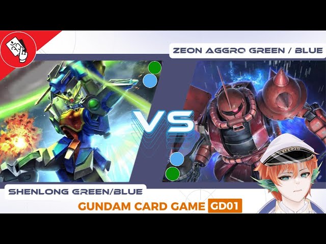 【GCG】Gundam Card Game GD01 : Shenlong [Green/Blue] Vs Zeon Aggro [Green ...