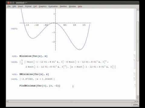 Optimeringsfunktioner i Mathematica