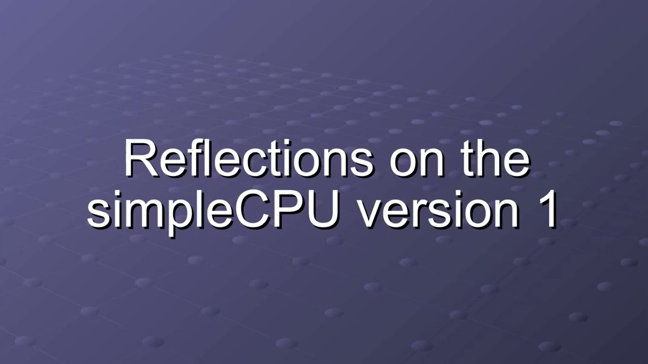 SimpleCPU version 1