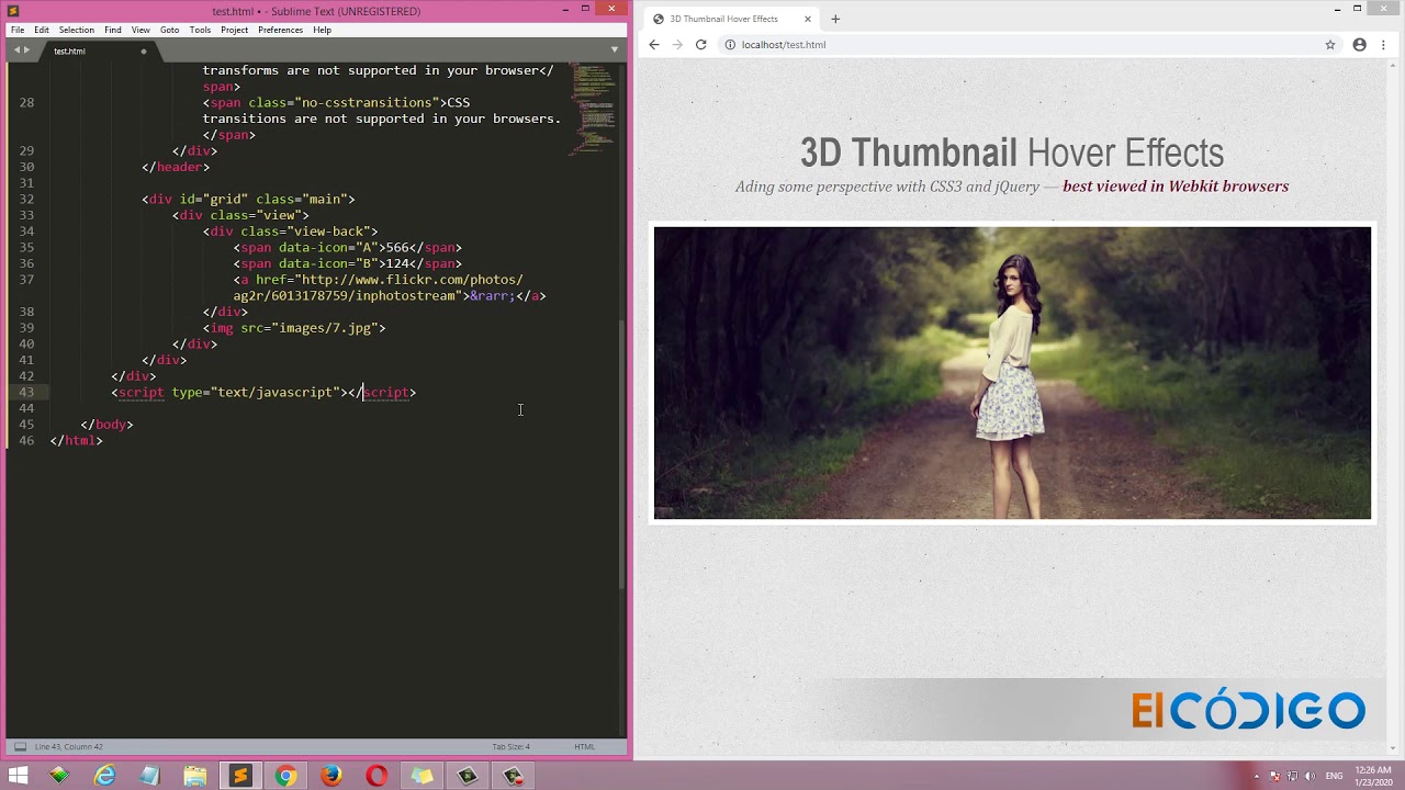 3D thumbnail hover effects with CSS 3D transforms and jQuery | CSS HTML JavaScript Modernizr