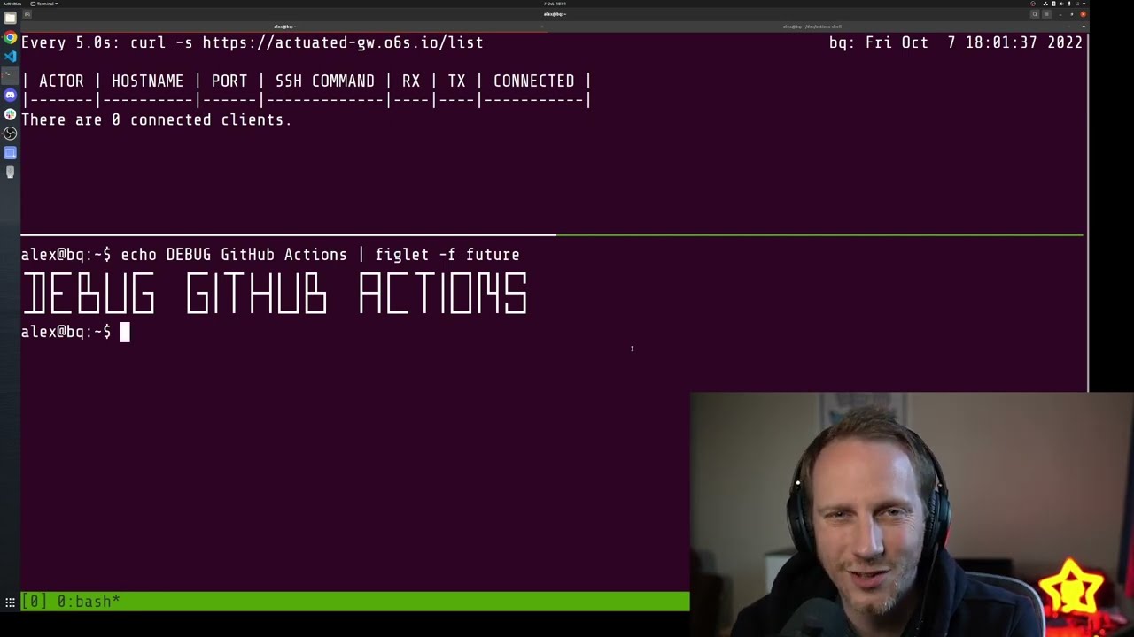 Debug GitHub Actions with SSH and launch a cloud shell