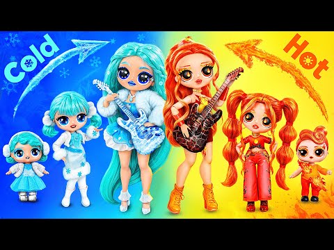Fire vs Ice LOL Sisters Growing Up / DIYs for Dolls