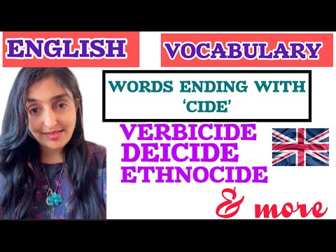 ENGLISH VOCABULARY BUILDING | WORDS WITH ‘CIDE’ | #vocabularyenglish #englishlover #ieltspreparation
