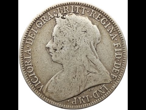 1901 Florin Victoria Coin UK Silver Two Shillings