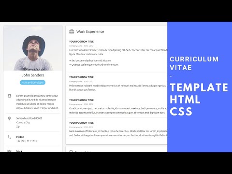 Curriculum Vitae Resume Online HTML CSS Template – Microbuffer