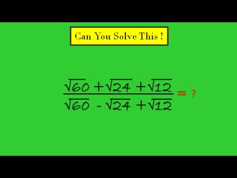 Japanese │ A Nice Square Root Algebra Problem│ Math Olympiad