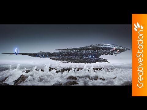The Alien Ship - Speed Painting (#Photoshop) | CreativeStation