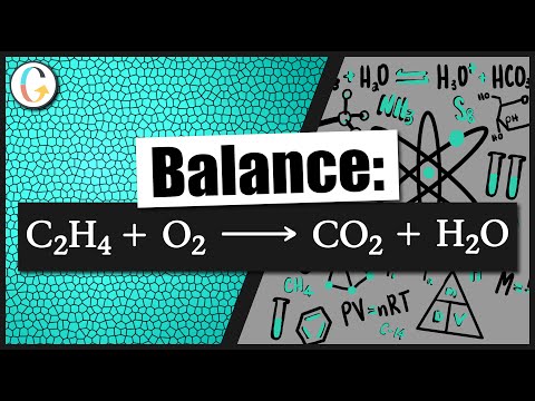 How to balance C2H4(g) + O2(g) → CO2(g) + H2O(g)