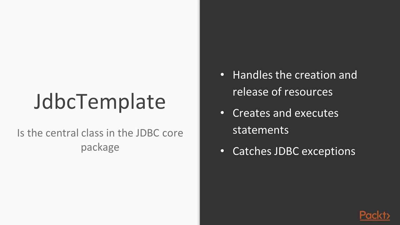Spring 5.0 Core Training : Overview Data Access in Spring Framework | packtpub.com