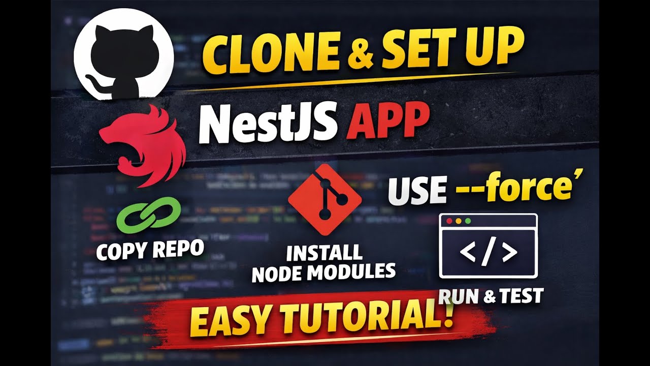 How to clone a NestJS app on Github and install the node modules using   force