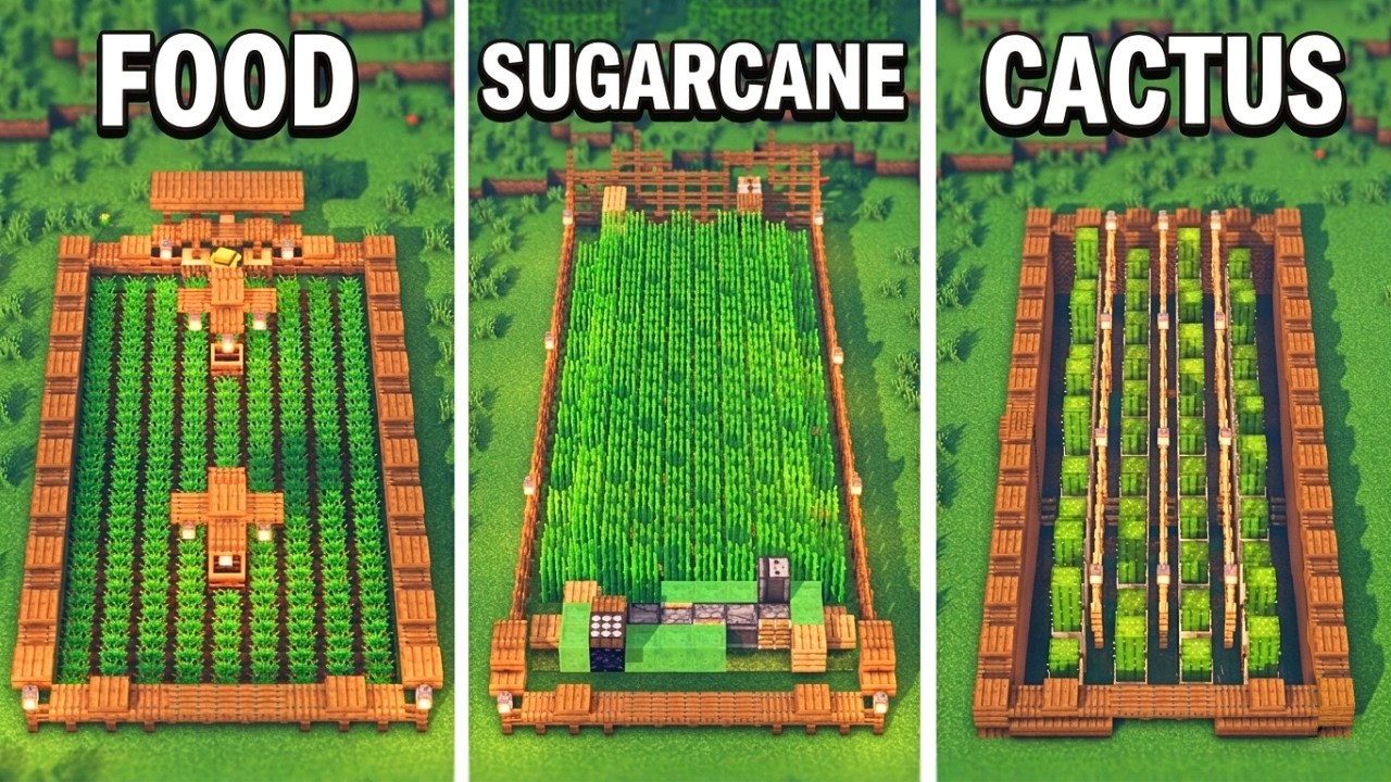 3 Automatic Farms for Minecraft Bedrock & Java | Easy Tutorial - マイクラビルダーズ