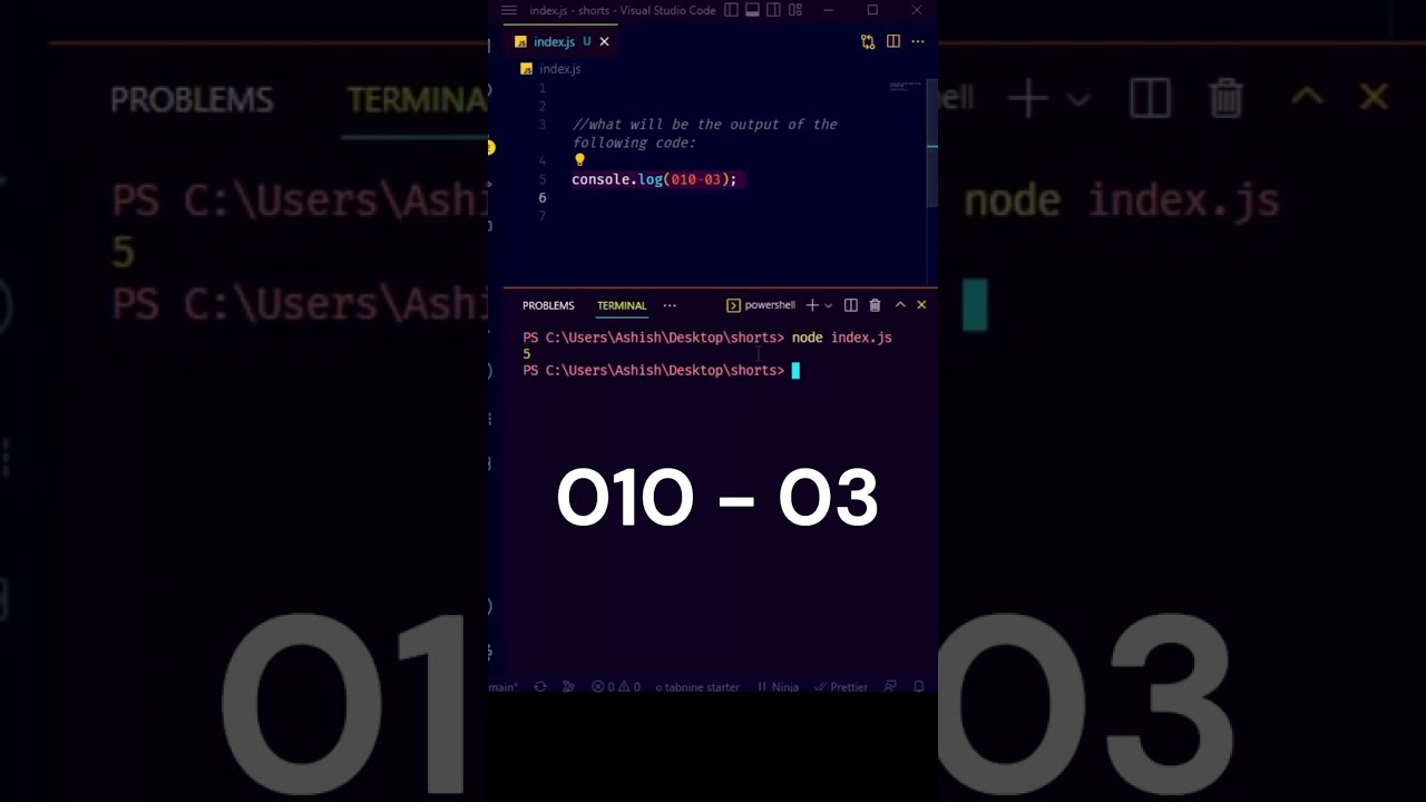 Javascript is weird #shorts #programming #coding