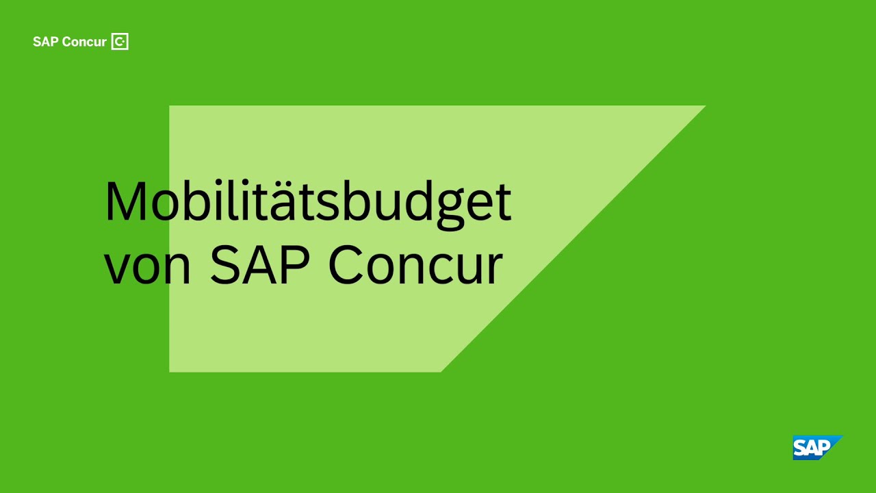 Mobilitätsbudget von SAP Concur