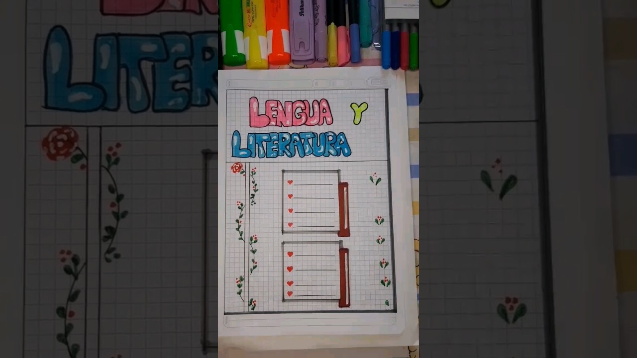 Portada de Lengua y literatura. #caratulas #portadas #shortsvideo #creatividad #viral