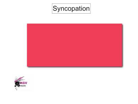 KGV College AS Music Terms 77 Syncopation