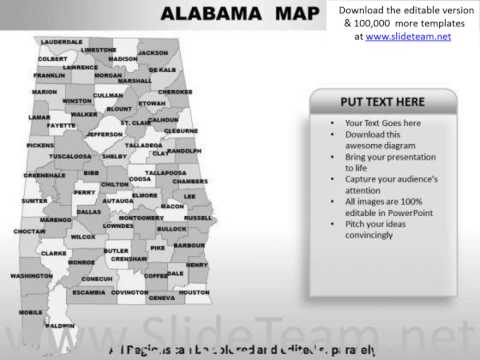 editable usa alabama state powerpoint maps